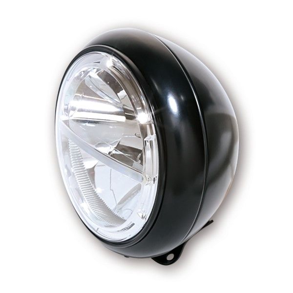 Highsider HD Style MC Forlygte LED 7" Sort - Rund 7" Forlygter ...